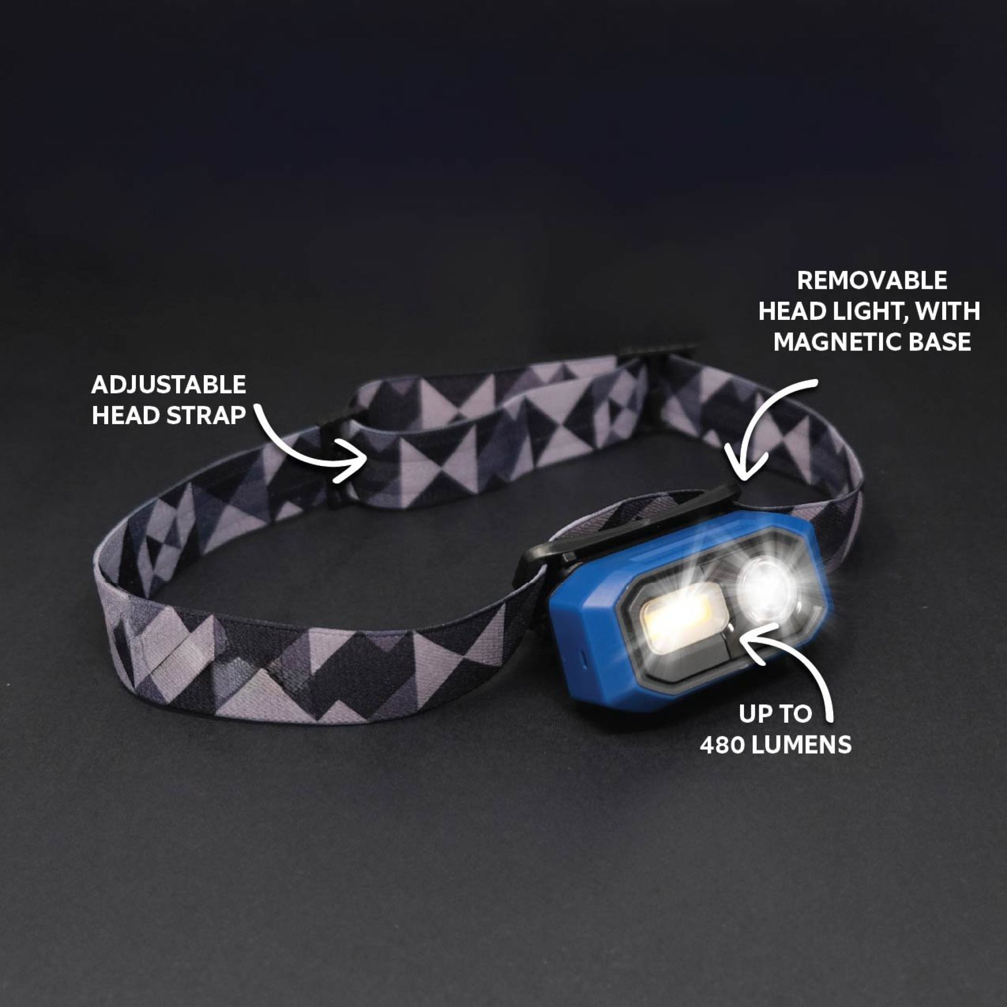 Magnetic Rechargeable LED Head Torch with Wave Sensor | FIRST4MAGNETS®️ US