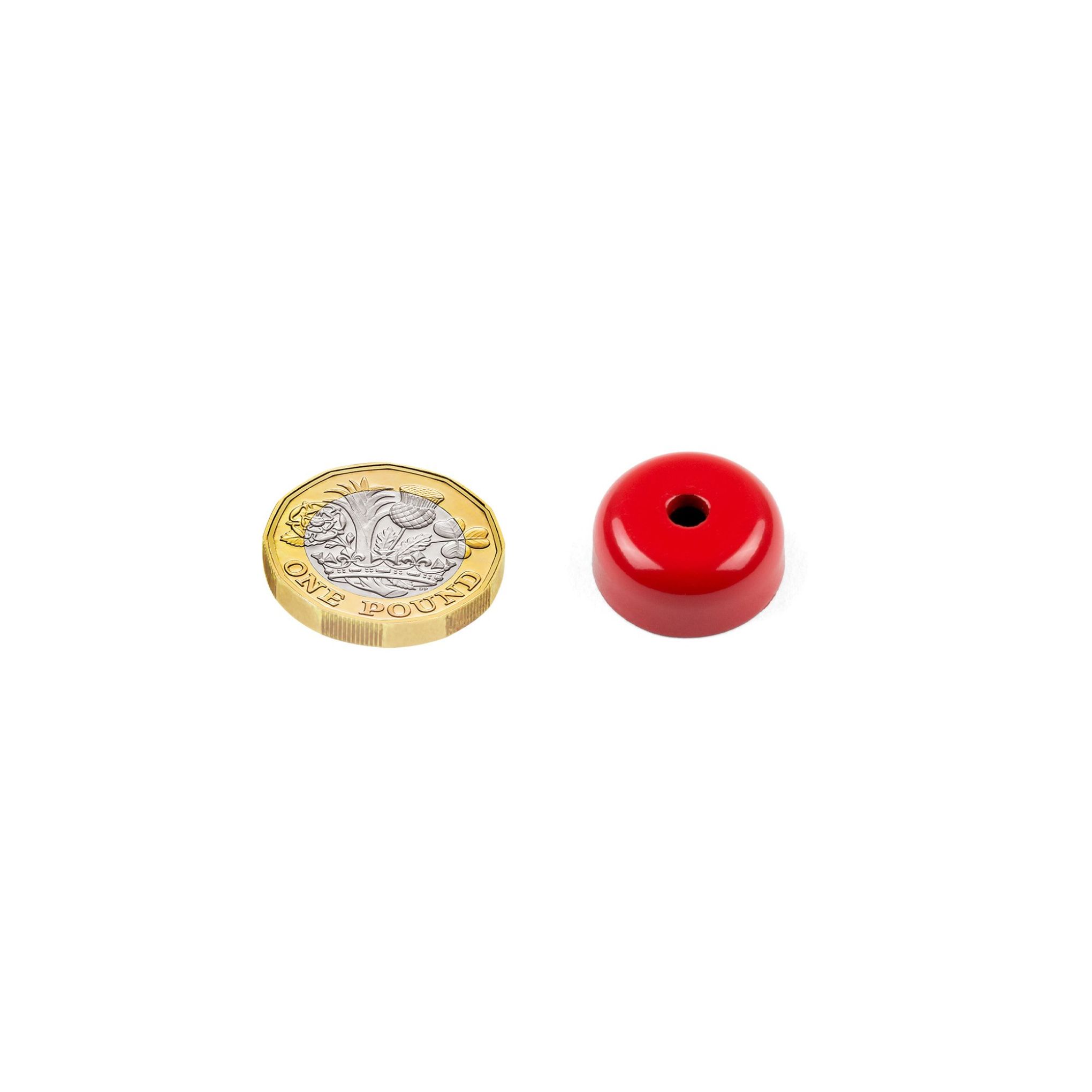 Alnico Shallow Pot Magnet with 9/64 in. Hole - 3/4 in. x 1/4 in. - 6 ...