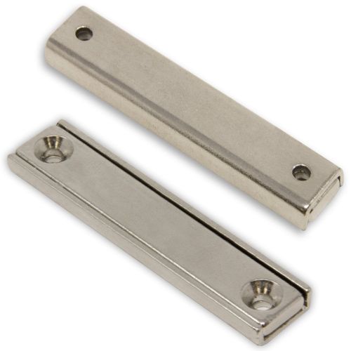 Neodymium Channel Magnet - 2-1/4 in. x 1/2 in. x 3/16 in. with 2x 1/8 ...
