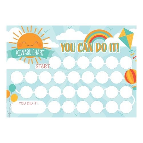 MagFlex® A3 Magnetic Sunny Reward Chart with Colorful Star Magnets