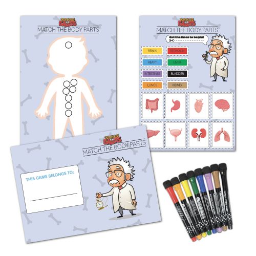 Professor Gauss™ Printed Magnet Game for Kids - Body Parts ...