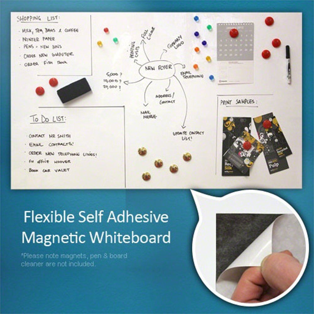 FerroFlex® Flexible Self-Adhesive/Dry Erase Ferrous Sheet - 24 in. Wide