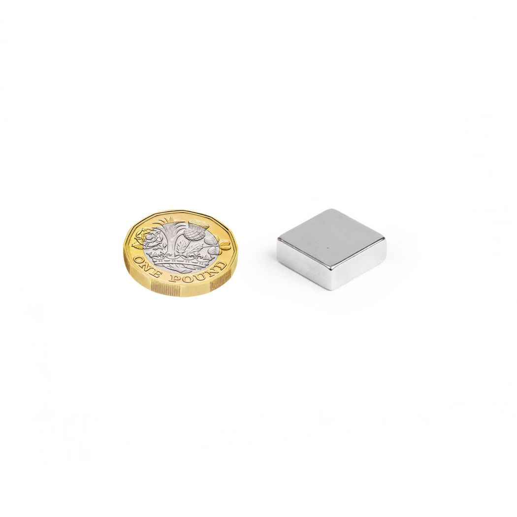 N42 Neodymium Magnet - 7/8 in. x 7/8 in. x 1/4 in. - 22.57lbs Pull